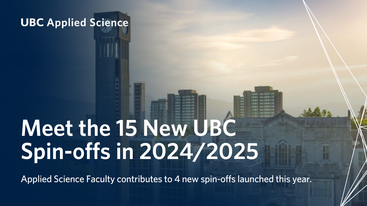 Meet the 15 New UBC Spin-offs in 2024/2025 - News | UBC Engineering